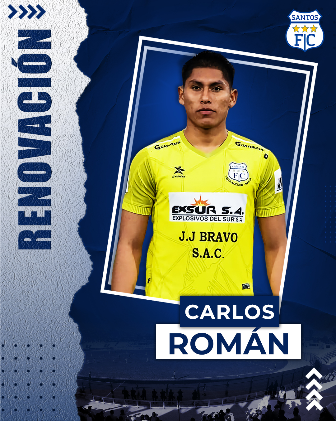 ¡Carlos Román renovó su vínculo con la Maquina Azul! – Santos FC